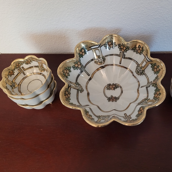 Nippon | Kitchen | Rare Antique 93s 7 Piece Nippon Japanese Floral ...